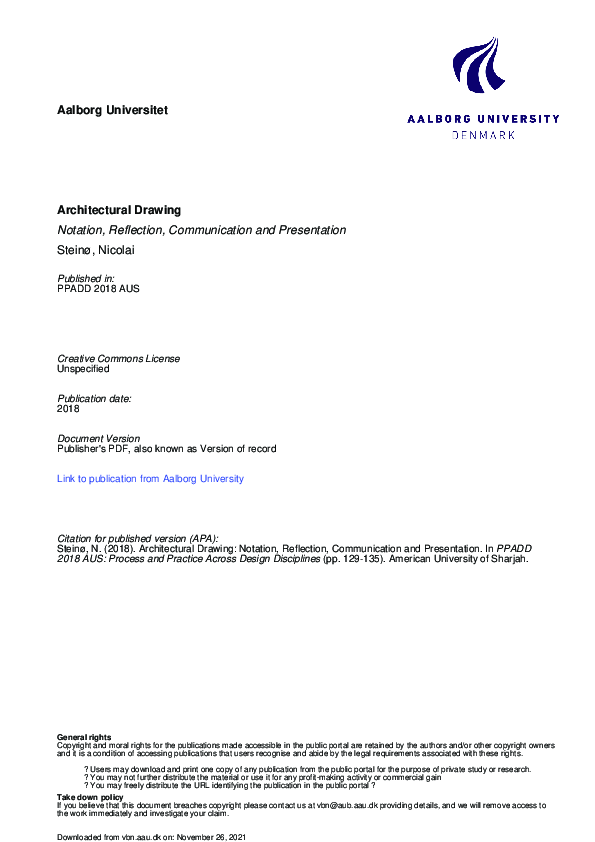 (PDF) Architectural Drawing: Notation, Reflection, Communication and ...