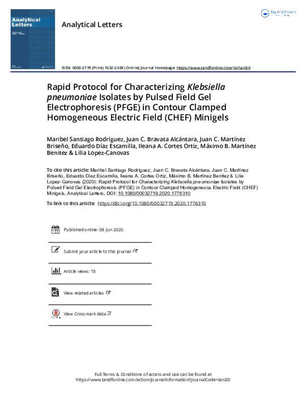 (PDF) Rapid Protocol for CharacterizingKlebsiella pneumoniaeIsolates by ...