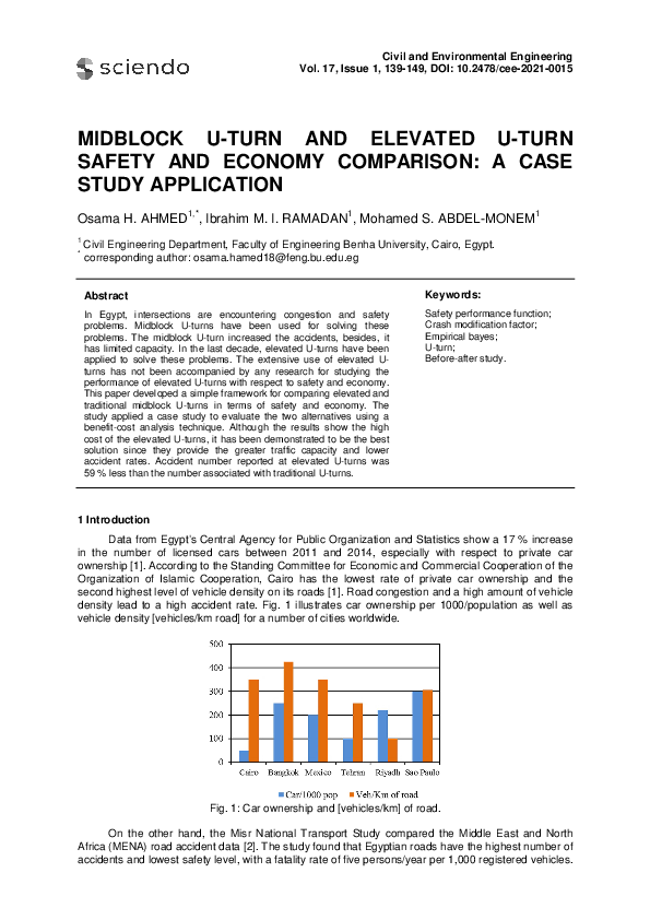 (PDF) Midblock U-Turn and Elevated U-Turn Safety and Economy Comparison ...