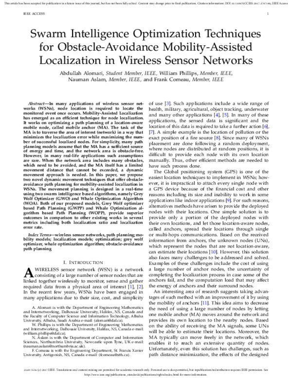 (PDF) Swarm Intelligence Optimization Techniques for an Optimal RF Integrated Spiral Inductor Design