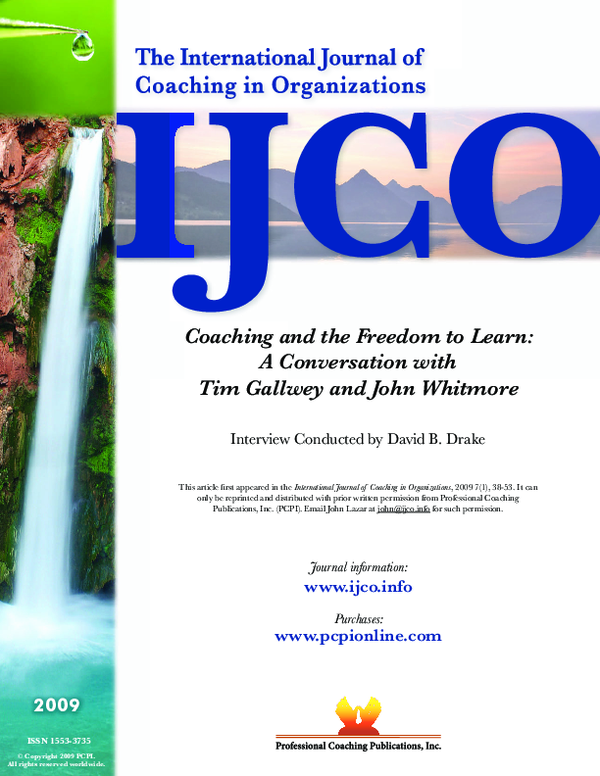 (PDF) Coaching and the Freedom to Learn: A Conversation with Tim ...