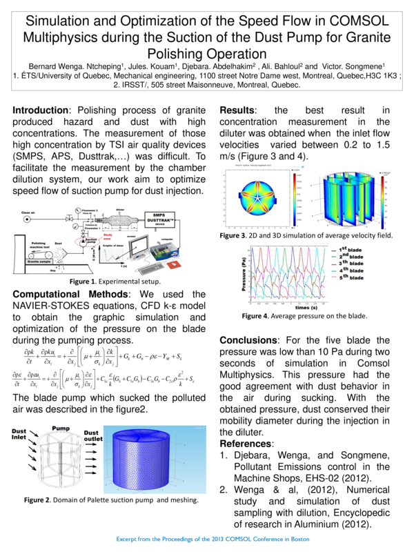 (PDF) Simulation and Optimization of the Speed Flow in COMSOL Multiphysics during the Suction of ...