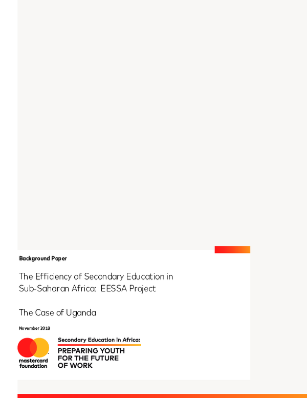 (PDF) The Efficiency of Secondary Education in Sub-Saharan Africa ...