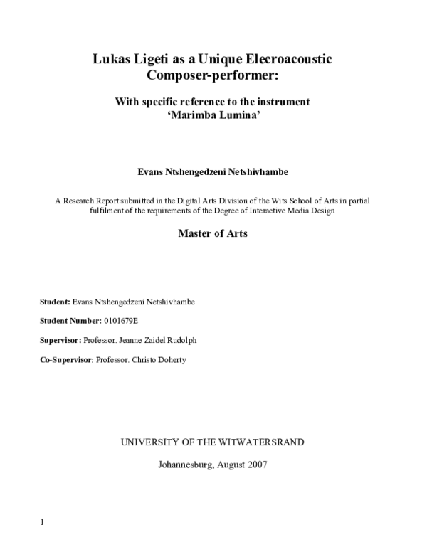(PDF) Lukas Ligeti as a unique elecroacoustic composer-performer: with ...