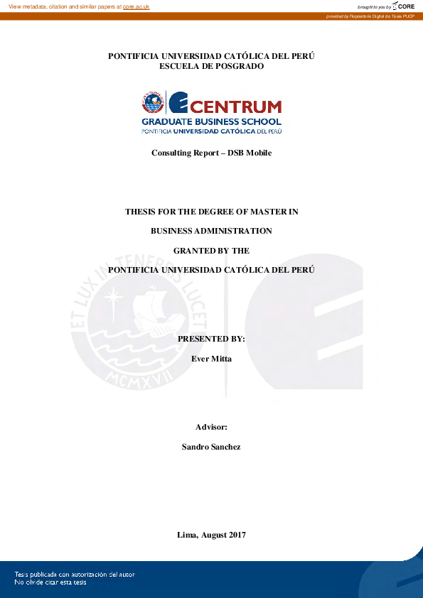 (PDF) Consulting report – DSB Mobile