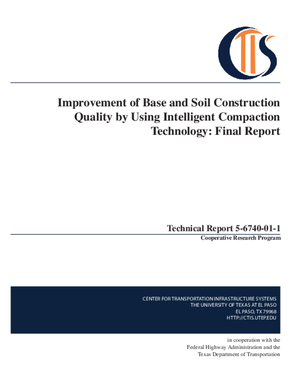 (PDF) Improvement of Base and Soil Construction Quality by Using ...