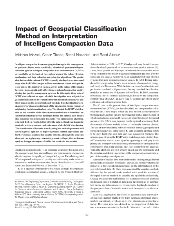 (PDF) Impact of Geospatial Classification Method on Interpretation of ...