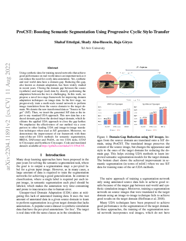 (PDF) ProCST: Boosting Semantic Segmentation Using Progressive Cyclic ...