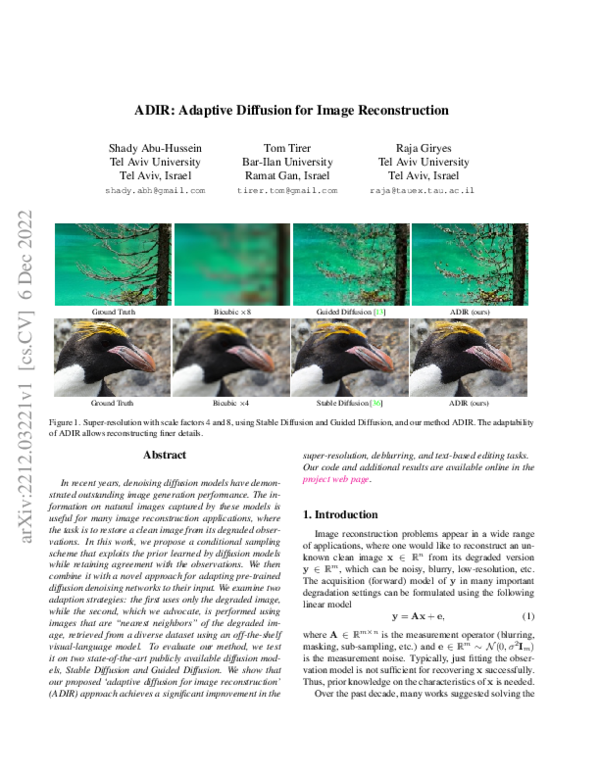 (PDF) ADIR: Adaptive Diffusion for Image Reconstruction | Shady Abu Hussein - Academia.edu