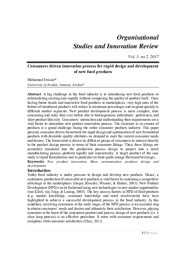 (PDF) Consumers driven innovation process for rapid design and ...