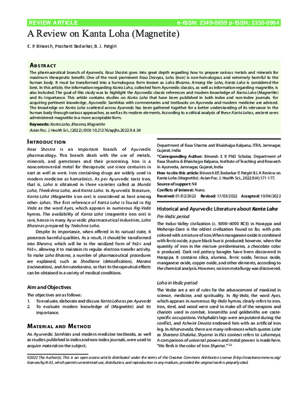 (PDF) A Review on Kanta Loha (Magnetite