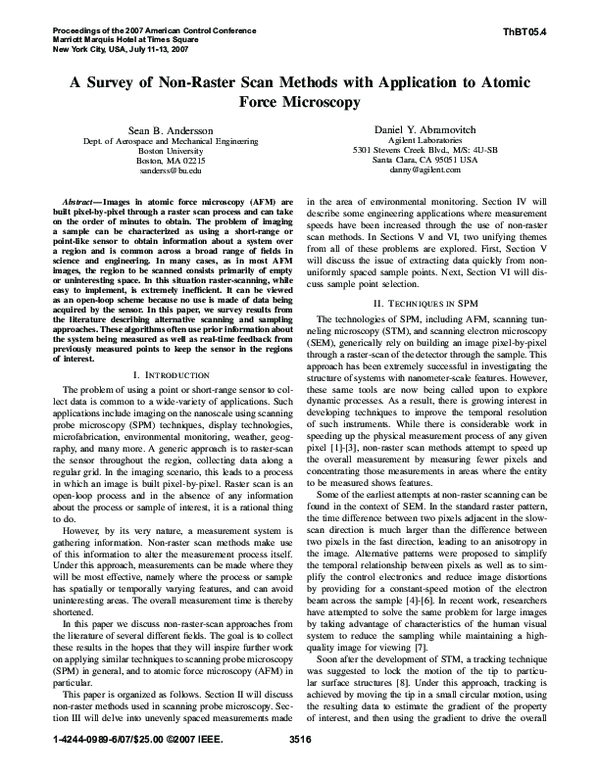 (PDF) A Survey of Non-Raster Scan Methods with Application to Atomic ...