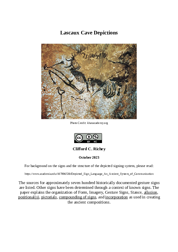 (PDF) Lascaux Cave Depictions