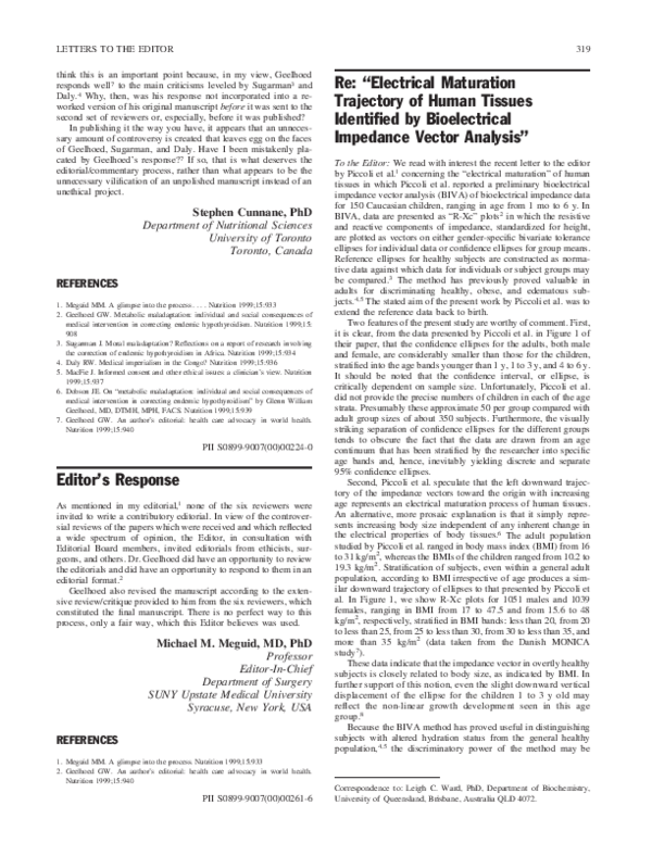 (PDF) Re: “electrical maturation trajectory of human tissues identified ...
