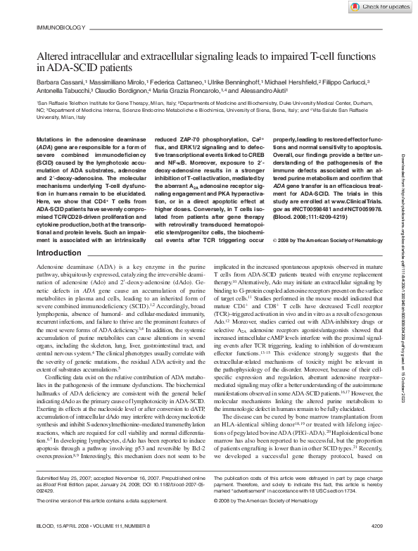 (PDF) Altered intracellular and extracellular signaling leads to ...
