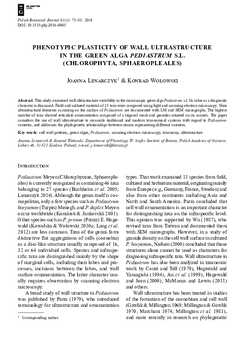 (PDF) Autosporulation in the soil alga Coelastrella terrestris ...