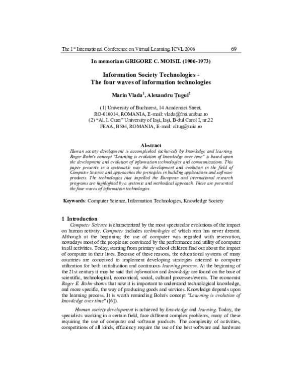 (PDF) Information Society Technologies - The four waves of information ...