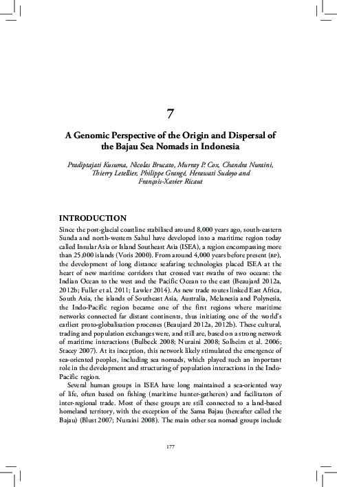(PDF) A Genomic Perspective of the Origin and Dispersal of the Bajau ...