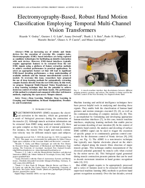(PDF) Electromyography-Based, Robust Hand Motion Classification ...
