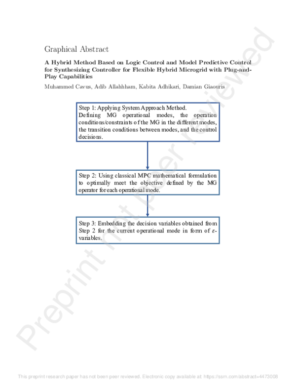 Pdf A Hybrid Method Based On Logic Control And Model Predictive Control For Synthesizing