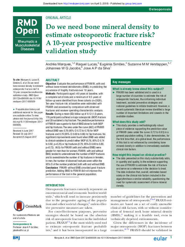 (PDF) Do we need bone mineral density to estimate osteoporotic fracture risk? A 10-year ...