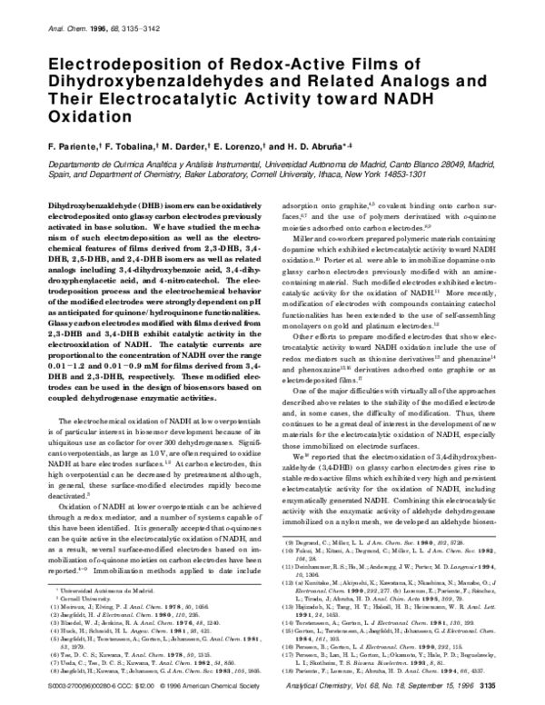 (PDF) Electrodeposition of Redox-Active Films of Dihydroxybenzaldehydes ...