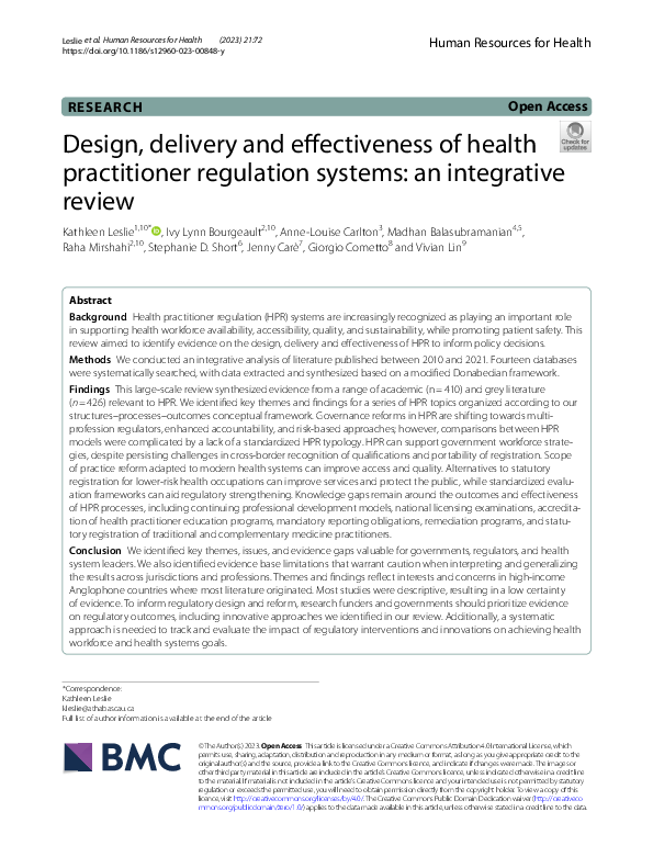 (PDF) Design, delivery and effectiveness of health practitioner ...