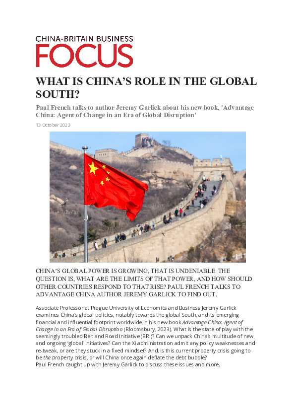 (DOC) WHAT IS CHINA'S ROLE IN THE GLOBAL SOUTH?