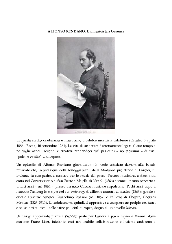 (PDF) Alfonso Rendano