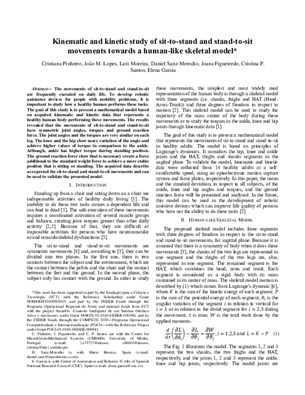 (PDF) Kinematic and kinetic study of sit-to-stand and stand-to-sit ...