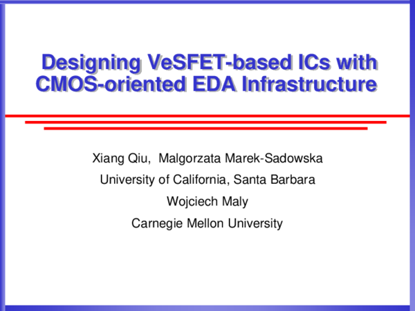 (PDF) Designing VeSFET-based ICs with CMOS-oriented EDA infrastructure