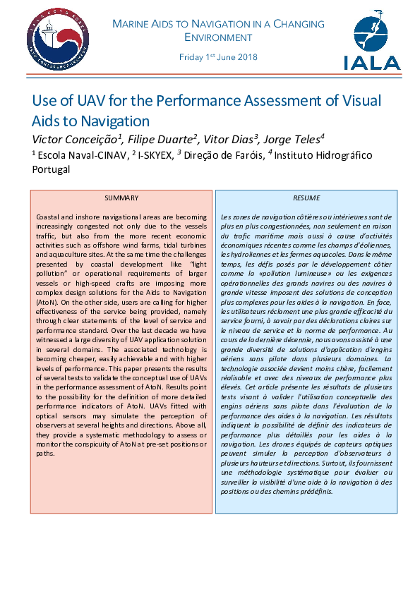 (PDF) Use of UAV for the Performance Assessment of Visual Aids to Navigation