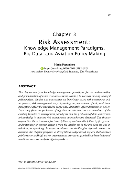 (PDF) Risk Assessment