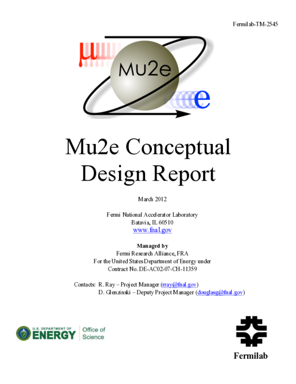 (PDF) Mu2e Conceptual Design Report