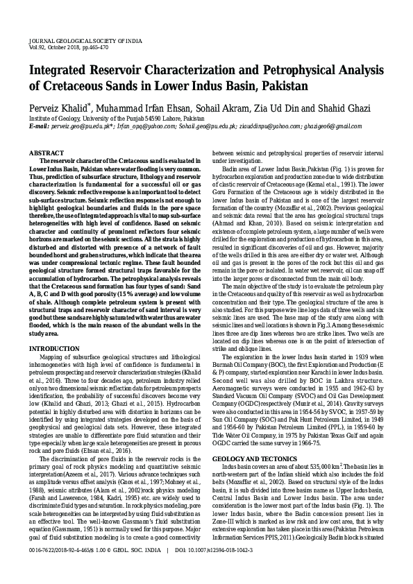 (PDF) Integrated Reservoir Characterization and Petrophysical Analysis ...