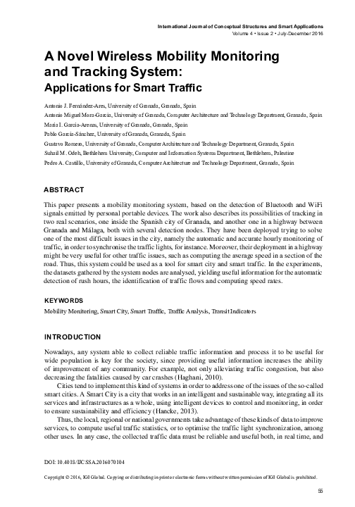 (PDF) A Novel Wireless Mobility Monitoring and Tracking System