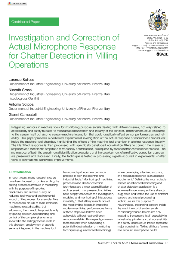 (PDF) Investigation and Correction of Actual Microphone Response for Chatter Detection in ...
