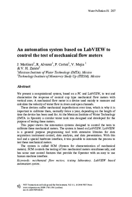 (PDF) An automation system based on LabVIEW to control the test of ...