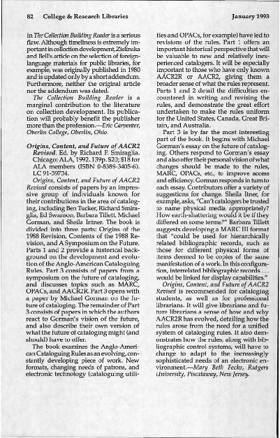 (PDF) Origins, Content, and Future of AACR2 Revised (Book Review ...