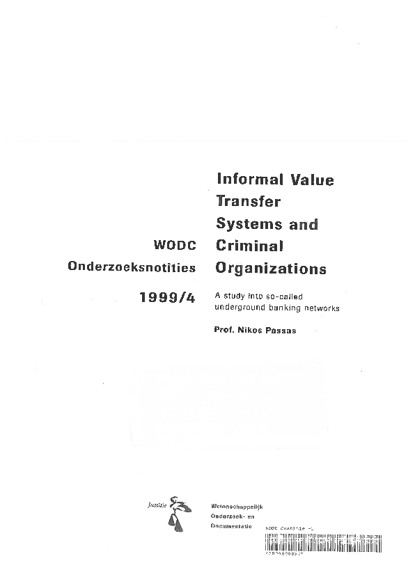 (PDF) Informal value transfer systems and criminal organizations
