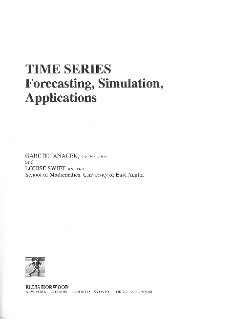 (PDF) Time Series: Forecasting, Simulation, Applications | David Booth - Academia.edu