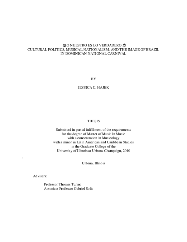 (PDF) Lo Nuestro es lo Verdadero:" Cultural politics, musical ...