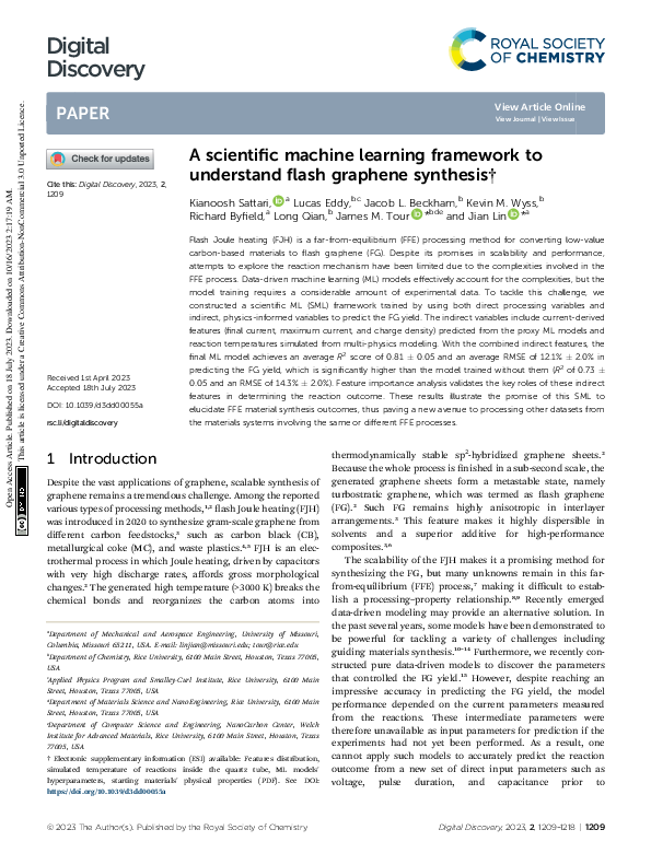 Pdf A Scientific Machine Learning Framework To Understand Flash Graphene Synthesis