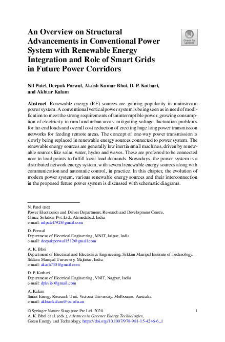 (PDF) An Overview on Structural Advancements in Conventional Power ...