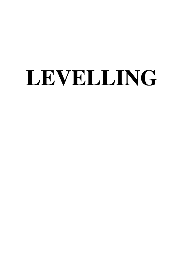(PDF) I FIELD REPORT ON LEVELLING