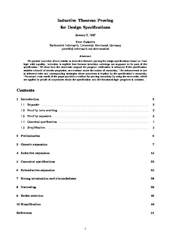 (PDF) Inductive Theorem Proving for Design Specifications | Peter ... (PDF) Inductive Theorem Proving for Design Specifications | Peter ...