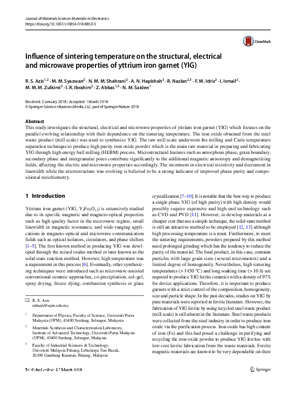 (PDF) Influence of Sintering Temperature on Structure and Electrical Properties of Modified-BNKT ...