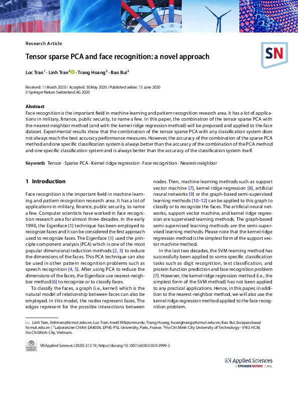 (PDF) Tensor Sparse PCA for Enhanced Face Recognition Accuracy