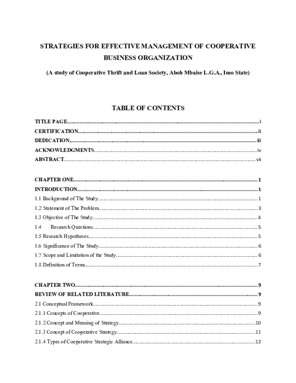 (DOC) STRATEGIES FOR EFFECTIVE MANAGEMENT OF COOPERATIVE BUSINESS ...