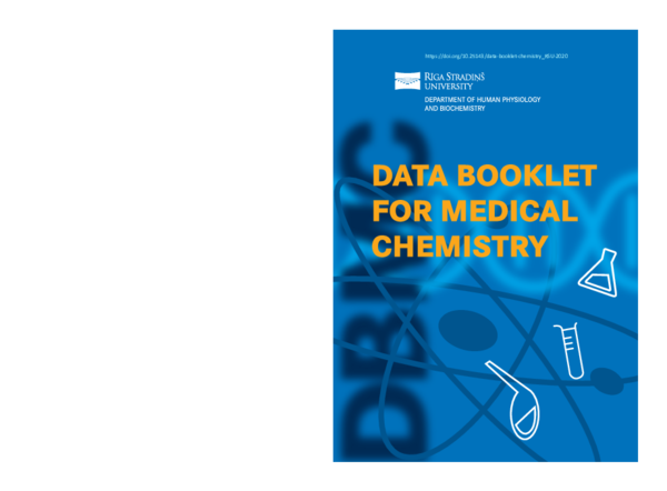 (PDF) Data Booklet for Medical Chemistry